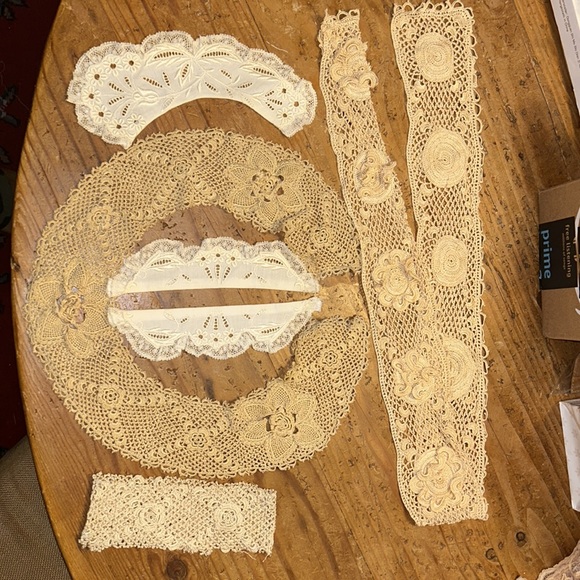 Vintage | Accessories | Bundle Of Handmade Vintage Lace Collars And ...